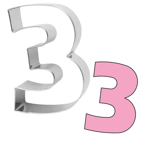 Number 3 Cookie Cutter– SugarTime Cake Decorating Australia