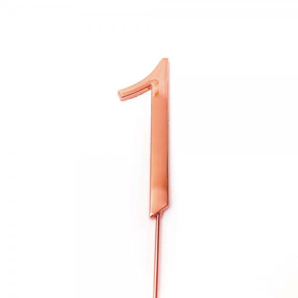Number 1 Rose Gold Topper - SugarTime– SugarTime Cake Decorating Australia
