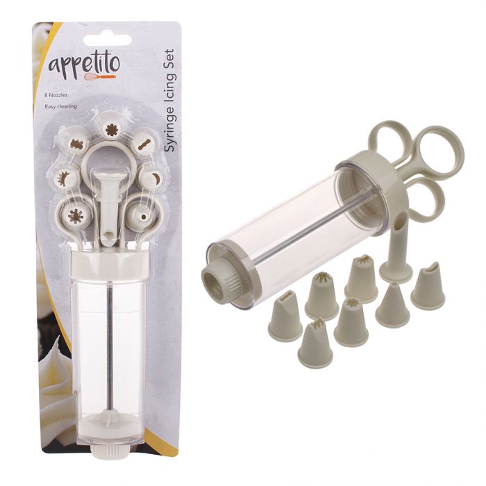 Syringe Icing Set with 8 Nozzles - SugarTime– SugarTime Cake Decorating ...