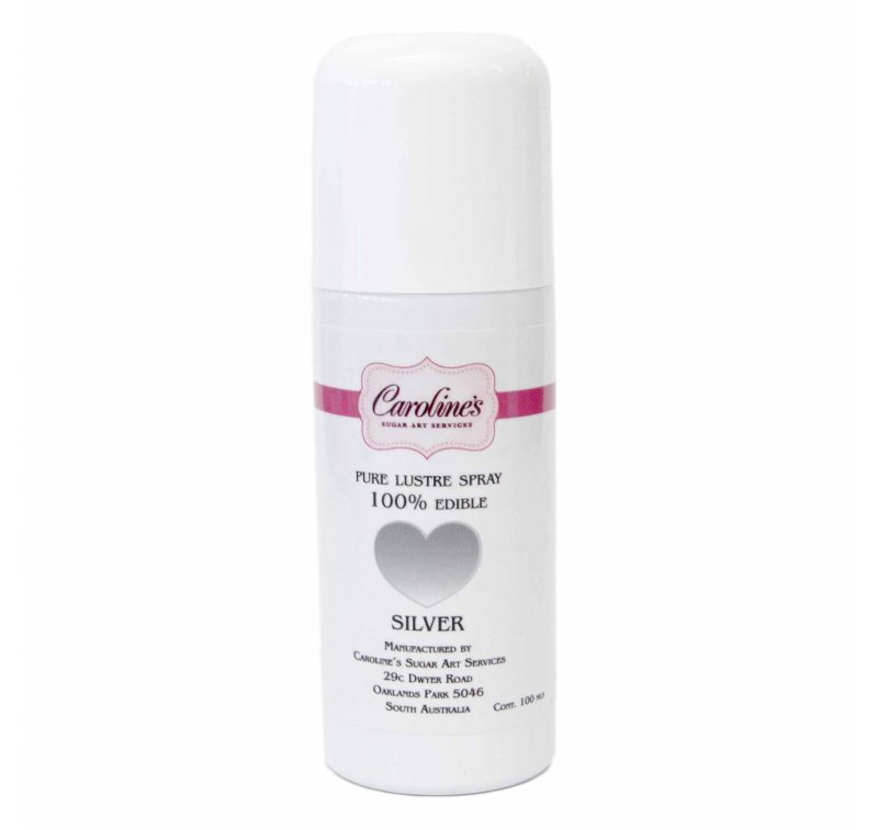 Edible Lustre Spray Silver 100mL - SugarTime– SugarTime Cake Decorating ...